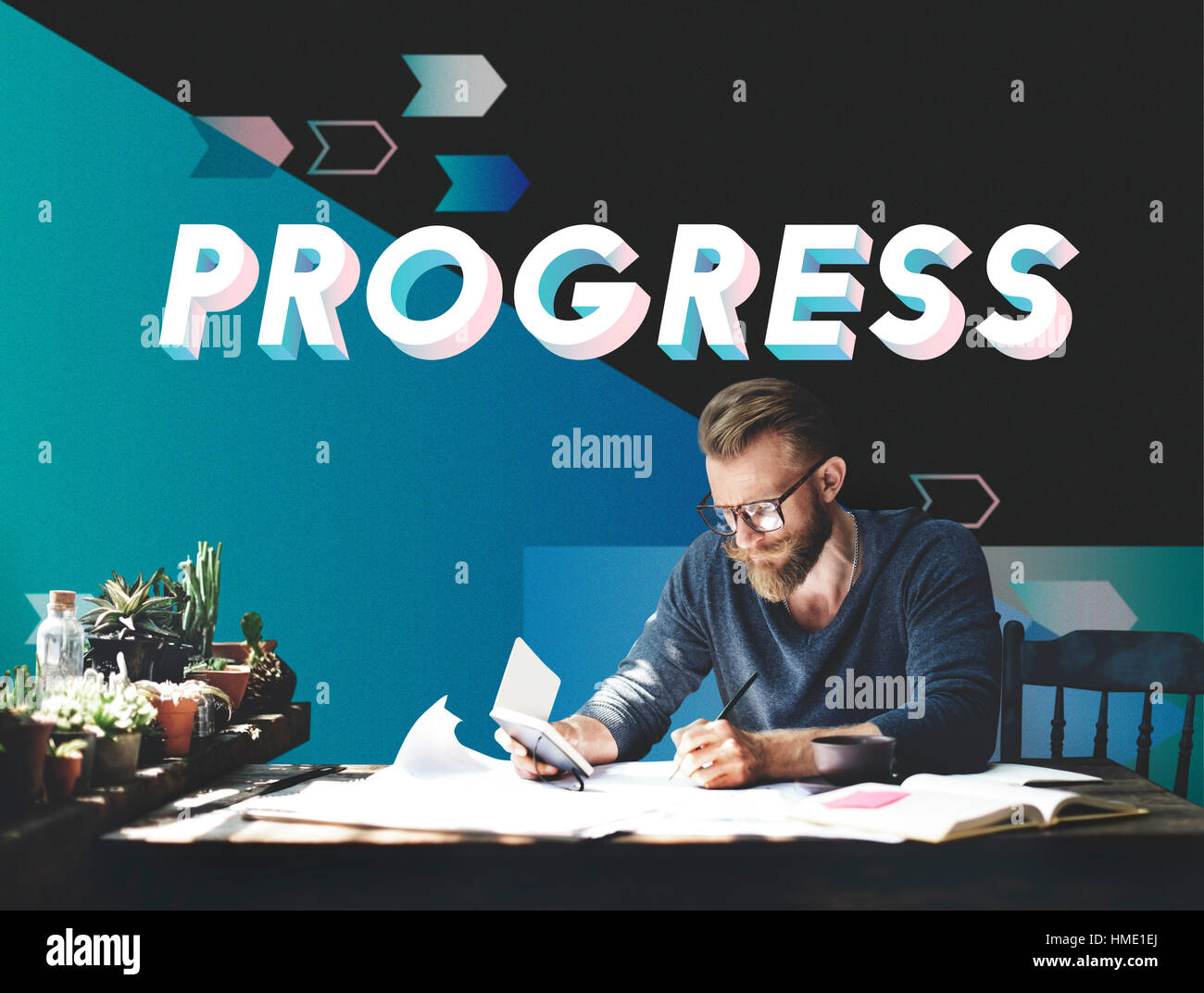 Strategy Progress Efficiency Teamwork Concept Stock Photo - Alamy