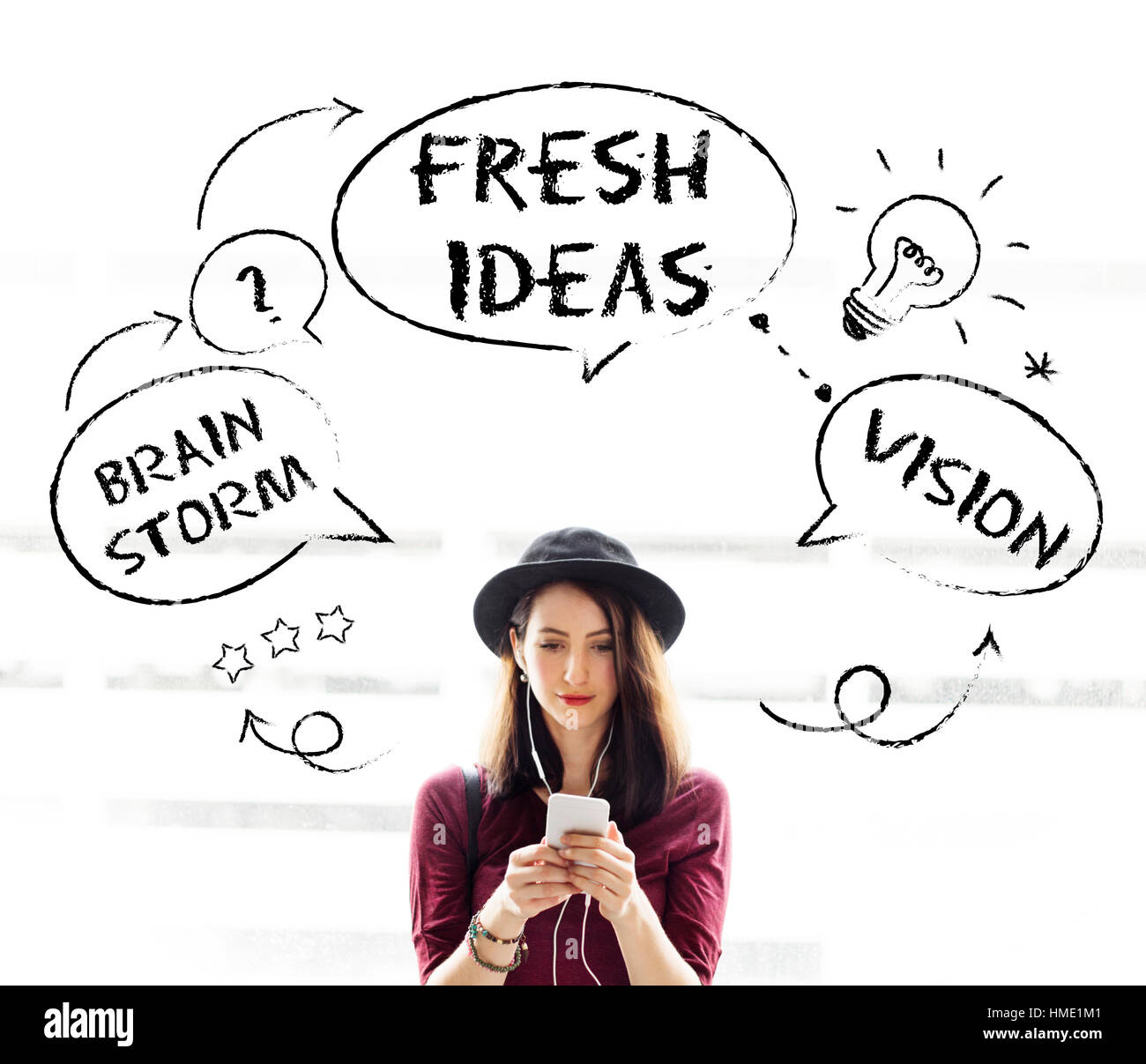 Inspiration Creative Ideas Brainstorming Concept Stock Photo - Alamy