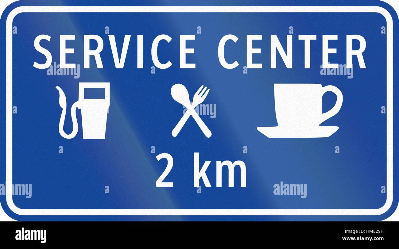 Road sign in the Philippines - Service Sign Stock Photo - Alamy