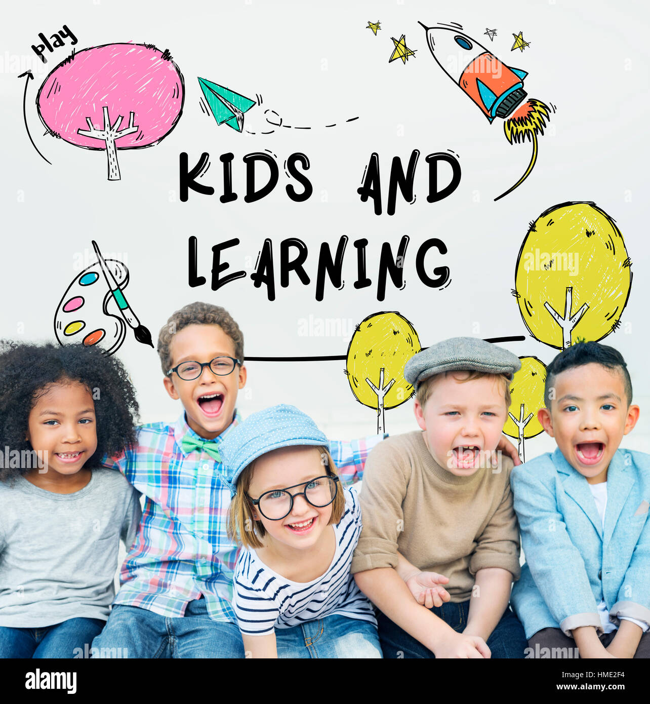 Children Imagination Learning Icon Concept Stock Photo - Alamy