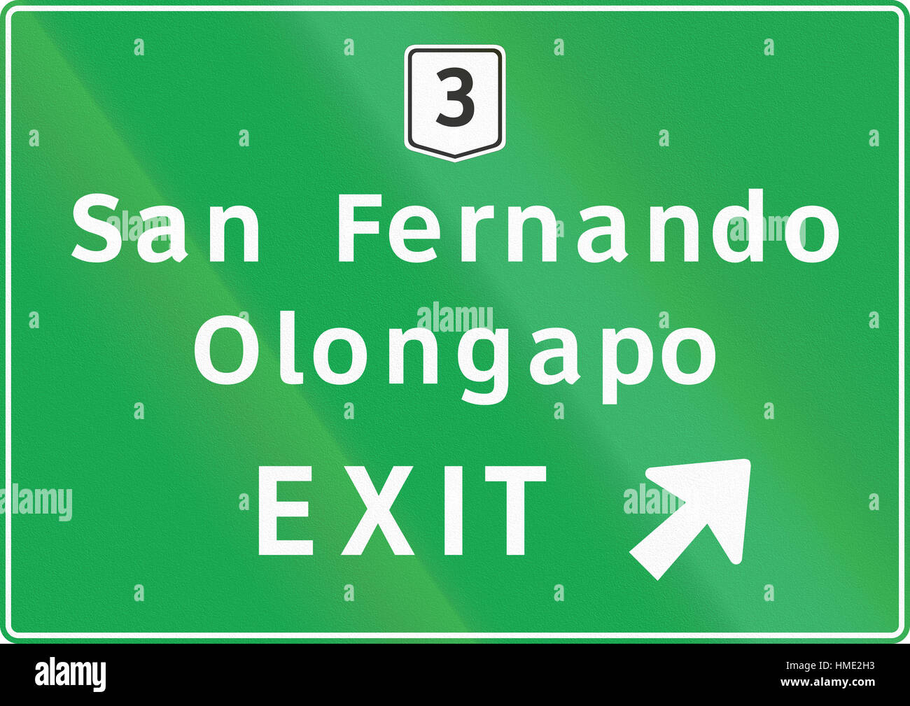 Road sign in the Philippines - Expressway Exit Direction Stock Photo ...