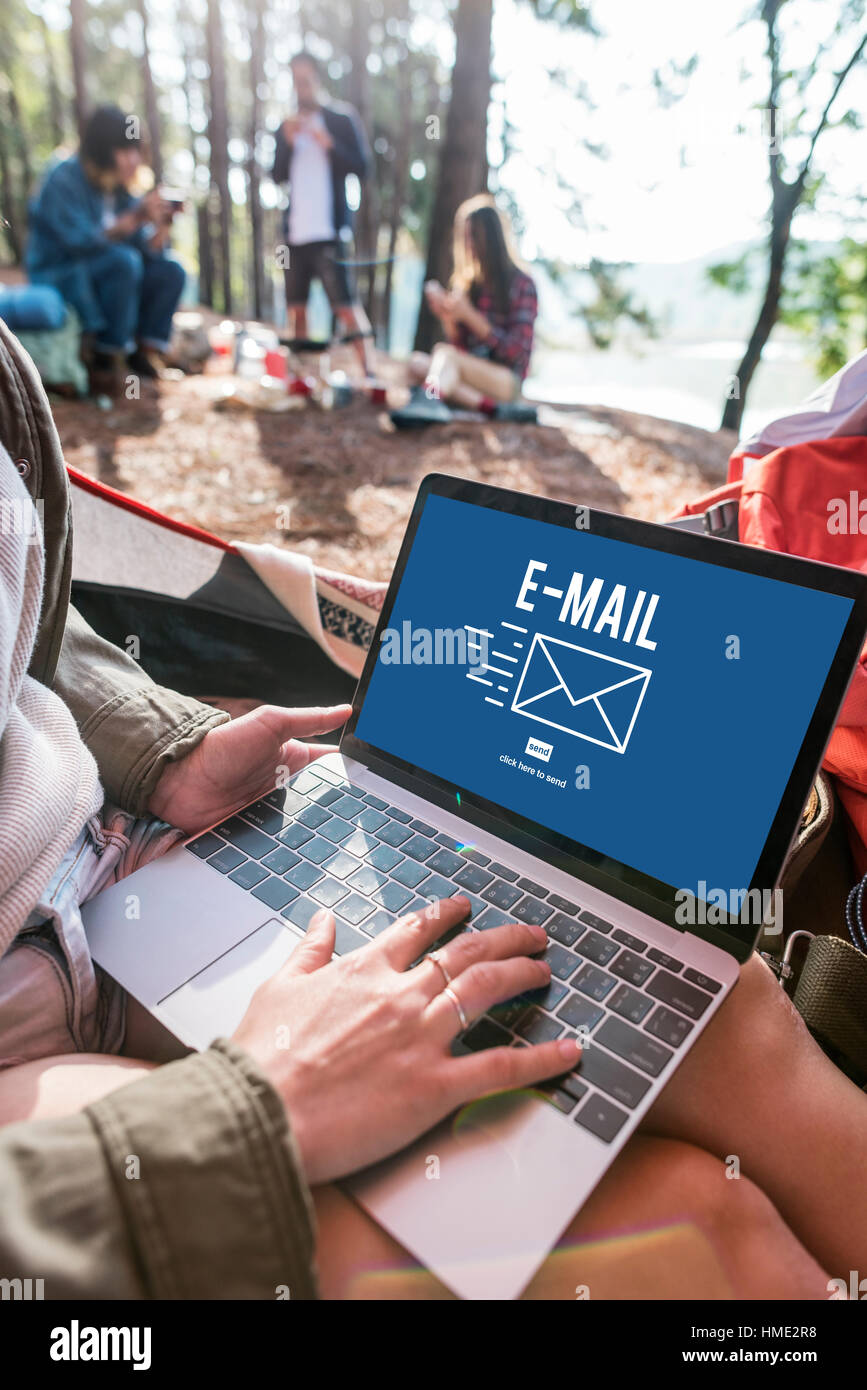 E-mail Communication Data Internet Message Concept Stock Photo - Alamy