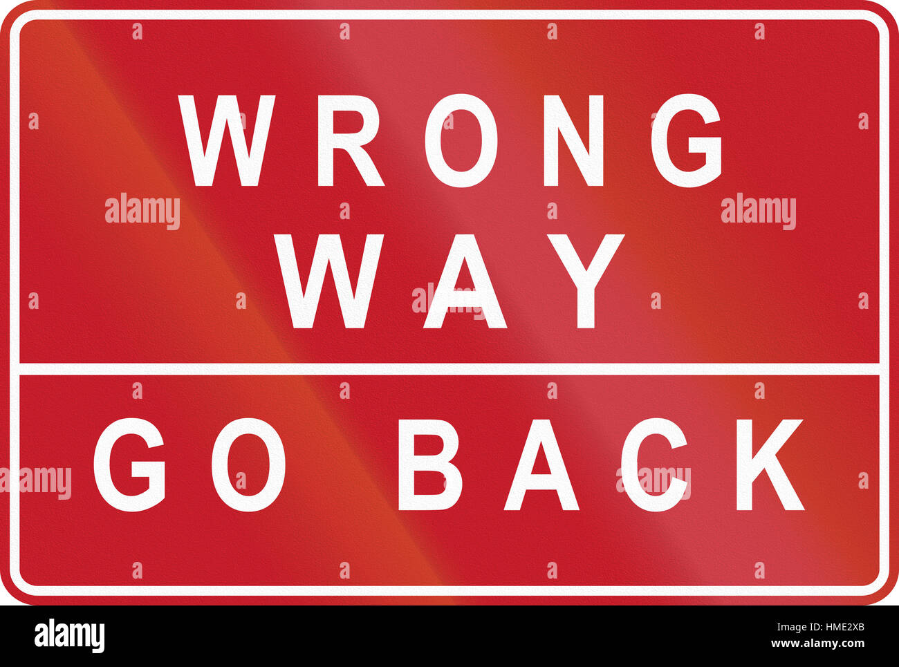 Wrong way go back sign hi-res stock photography and images - Alamy