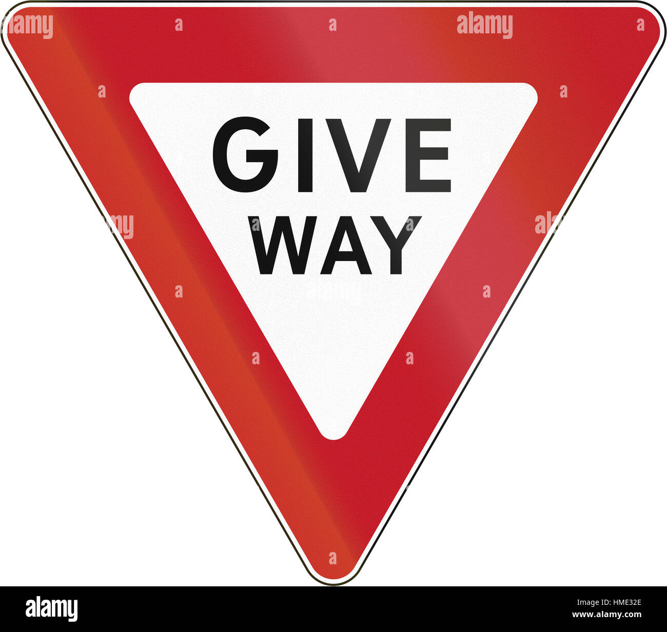Road sign in the Philippines - Give Way Stock Photo - Alamy
