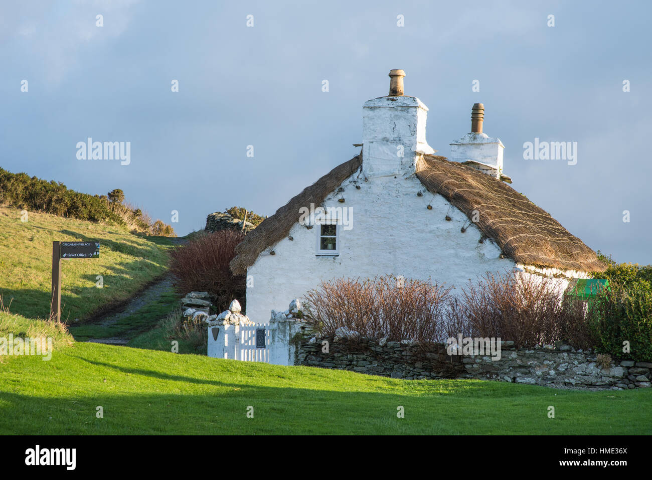 Manx cottage at Cregneash, Isle of Man Stock Photo - Alamy