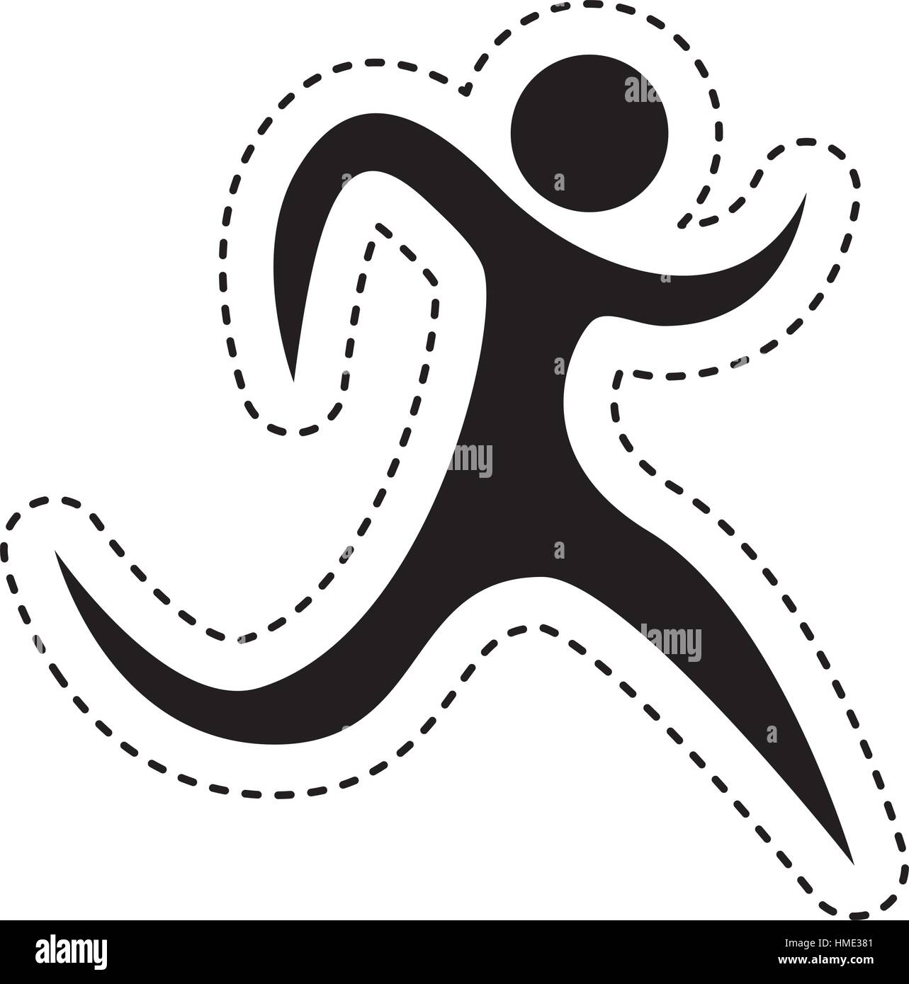 athlete figure human icon vector illustration design Stock Vector Image ...