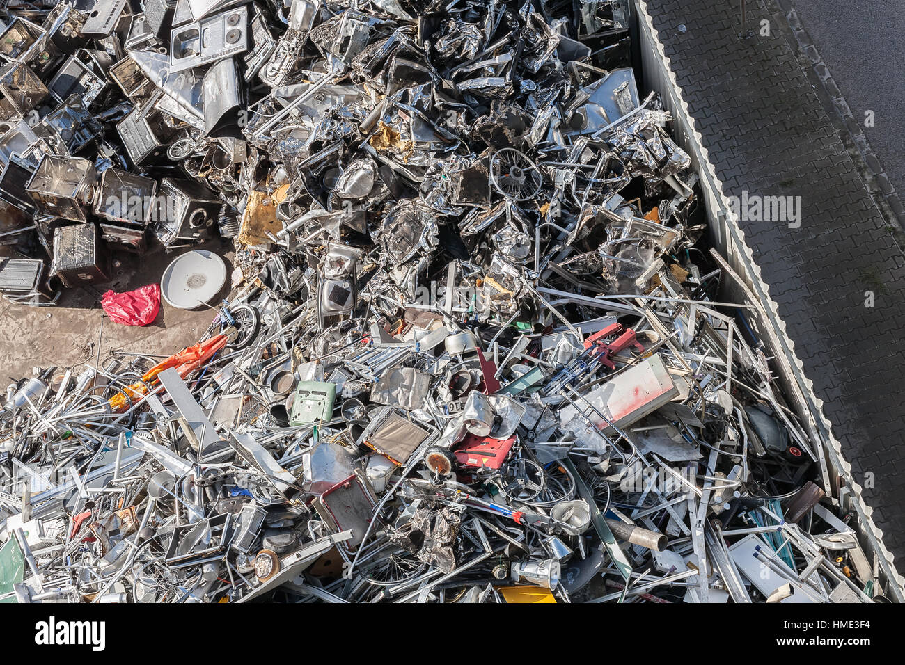 Heaps of Sorted Material in a Recycling Facility Stock Photo - Alamy