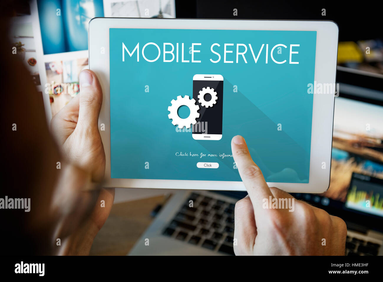 Mobile Phone Service Support Concept Stock Photo - Alamy