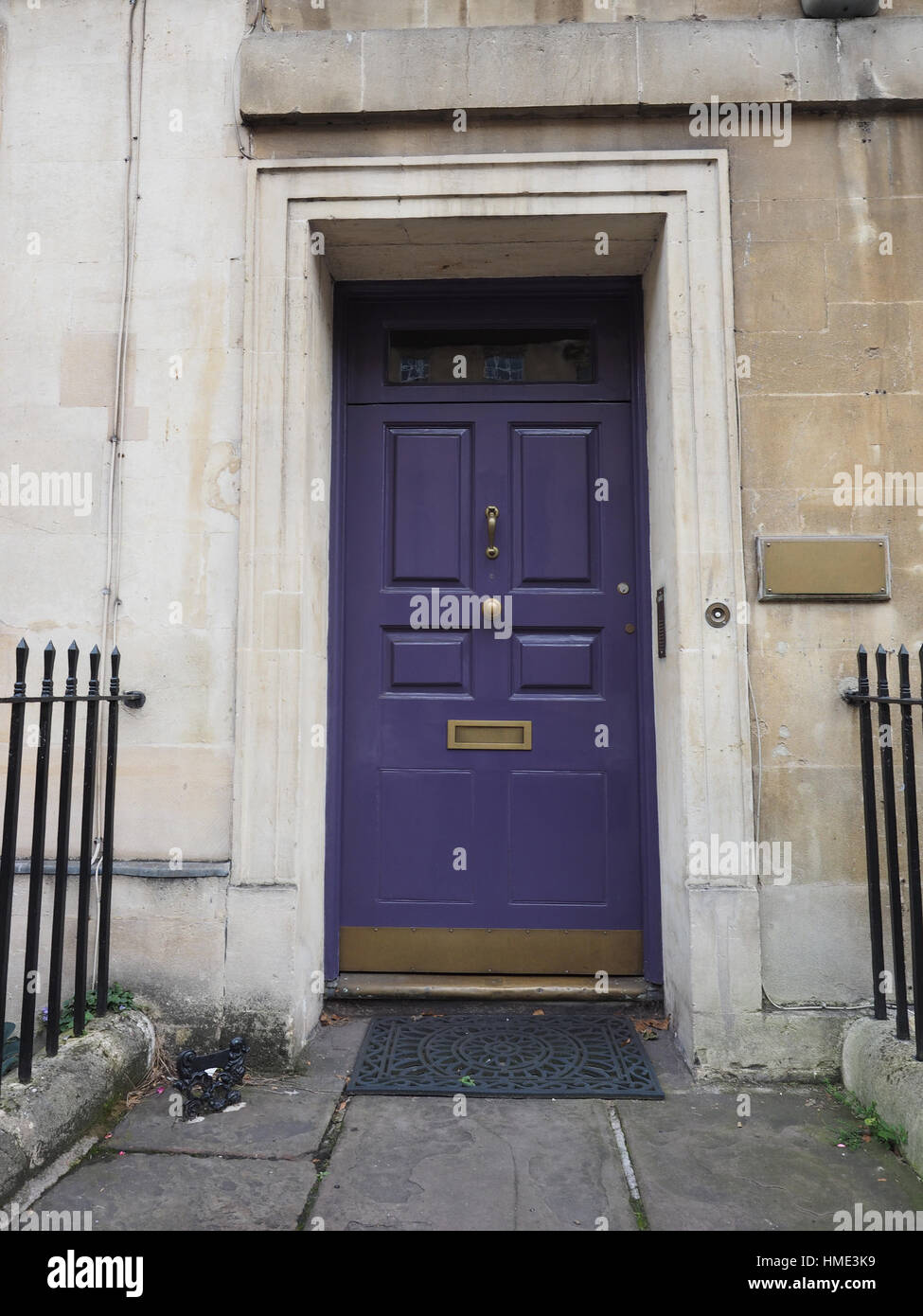A vintage traditional English wooden entrance door Stock Photo - Alamy