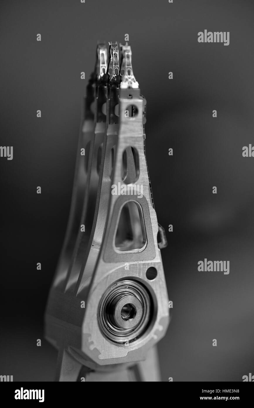 Hard Drive Head Detail Stock Photo - Alamy