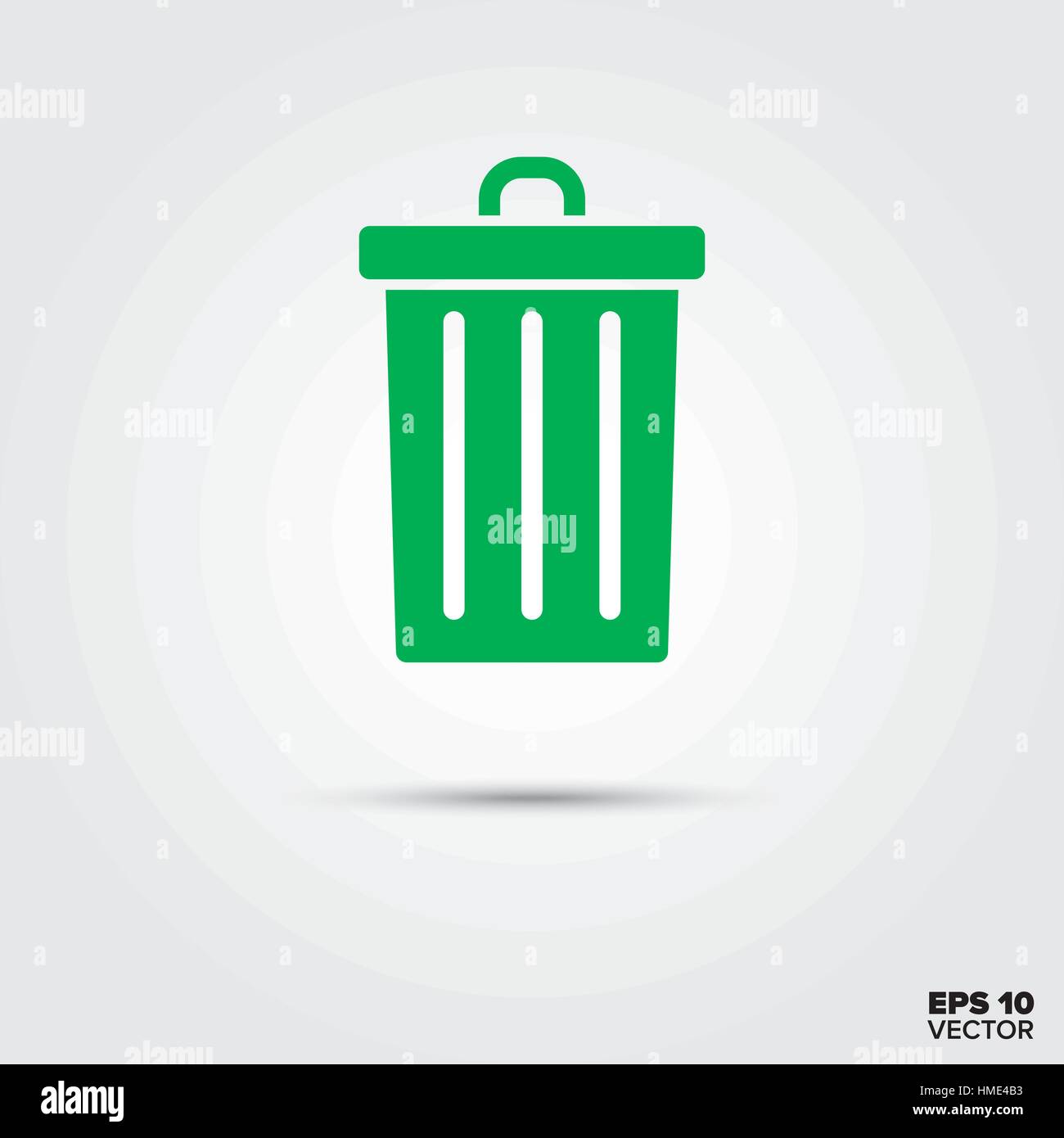 Green trash can vector Icon. Waste separation symbol Stock Vector Image ...