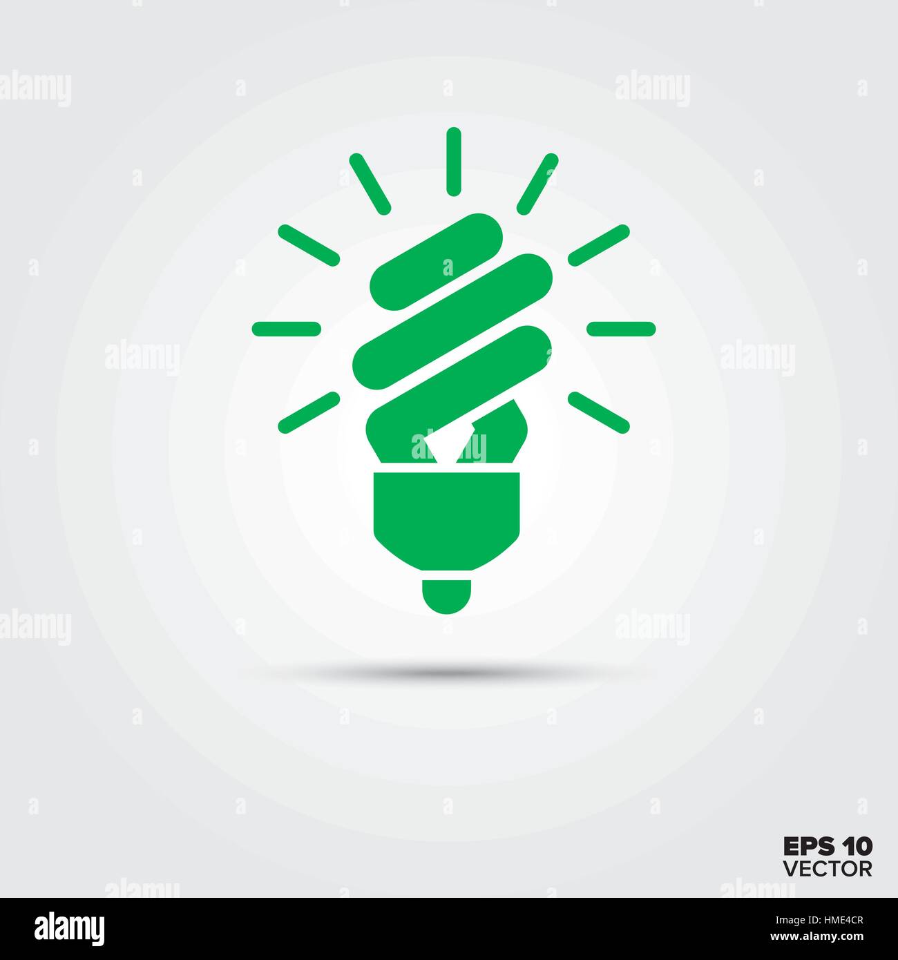 Green energy saving lamp Vector Icon. Light bulb symbol Stock Vector ...