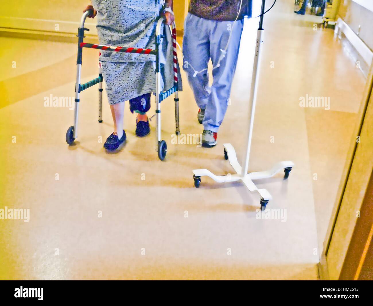 Walker assisted hi-res stock photography and images - Alamy