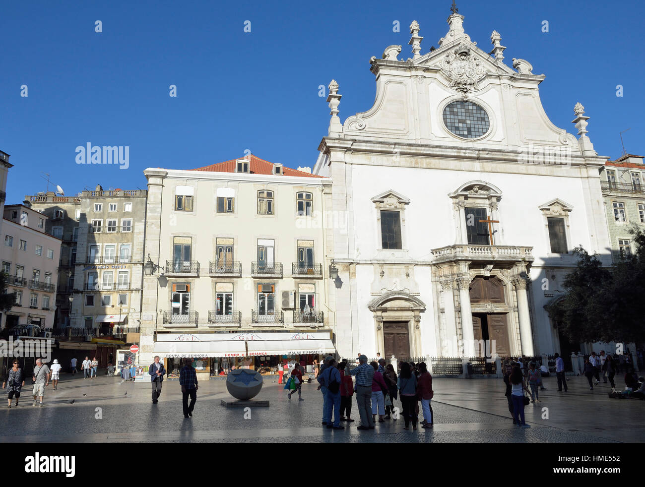 Rossio Square Lisbon Portugal Stock Photo - Alamy