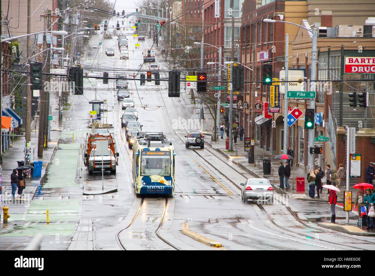 The First Hill streetcar in Seattle, Washington, USA Stock Photo - Alamy