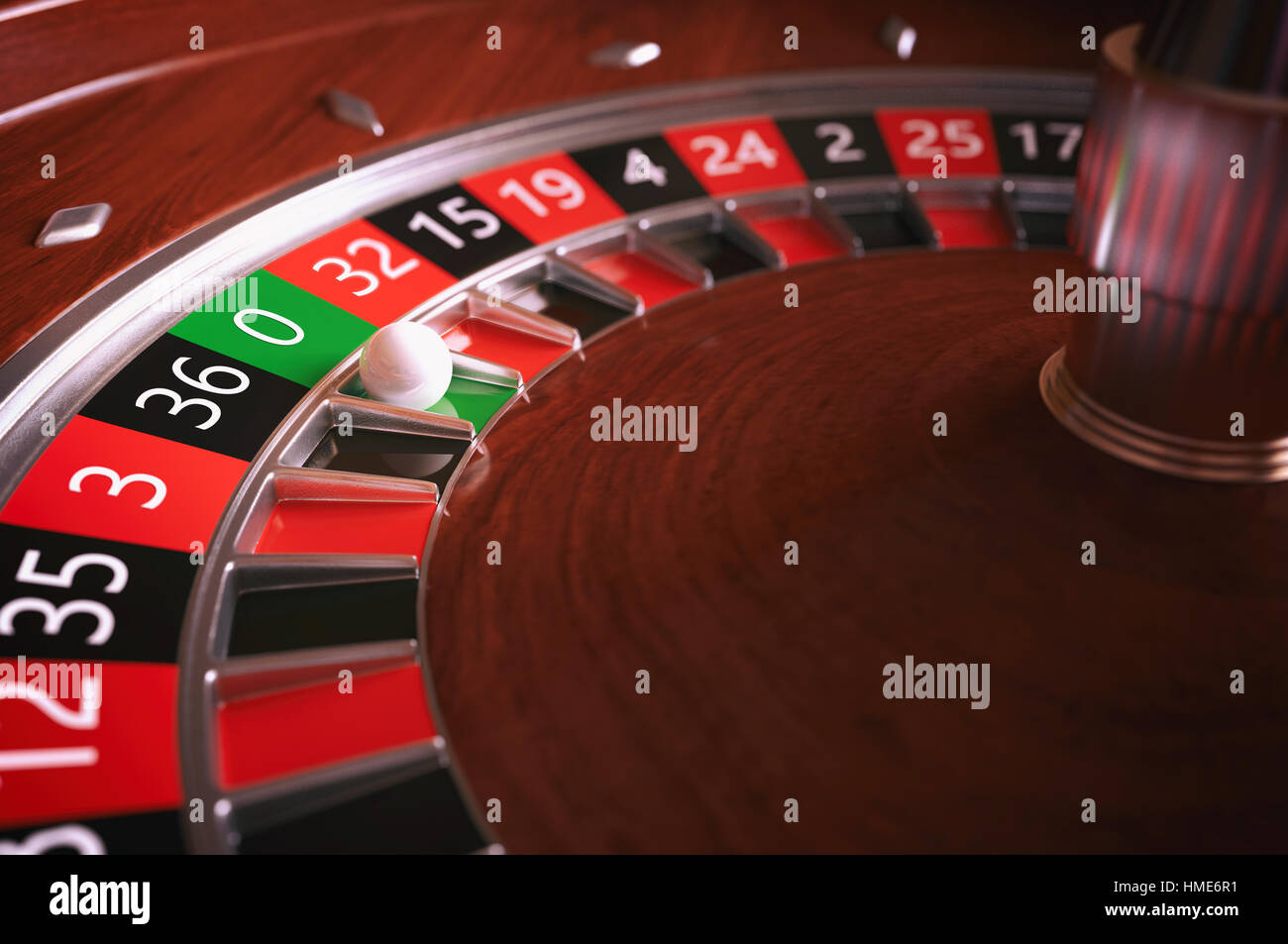 Roulette wheel closeup - 3D Rendering Stock Photo - Alamy