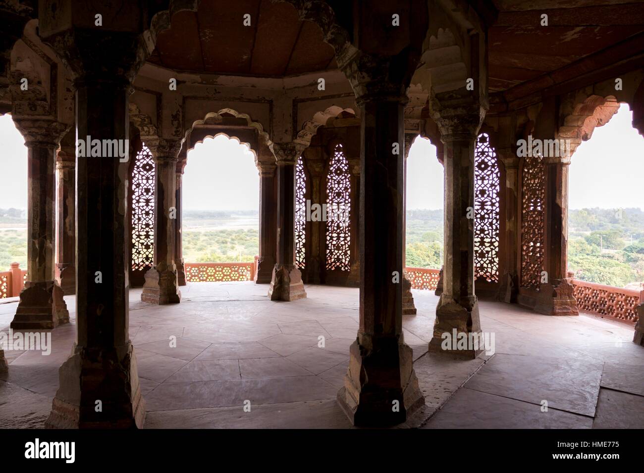 Inside of the Agra fort. Agra, Uttar Pradesh. India Stock Photo - Alamy