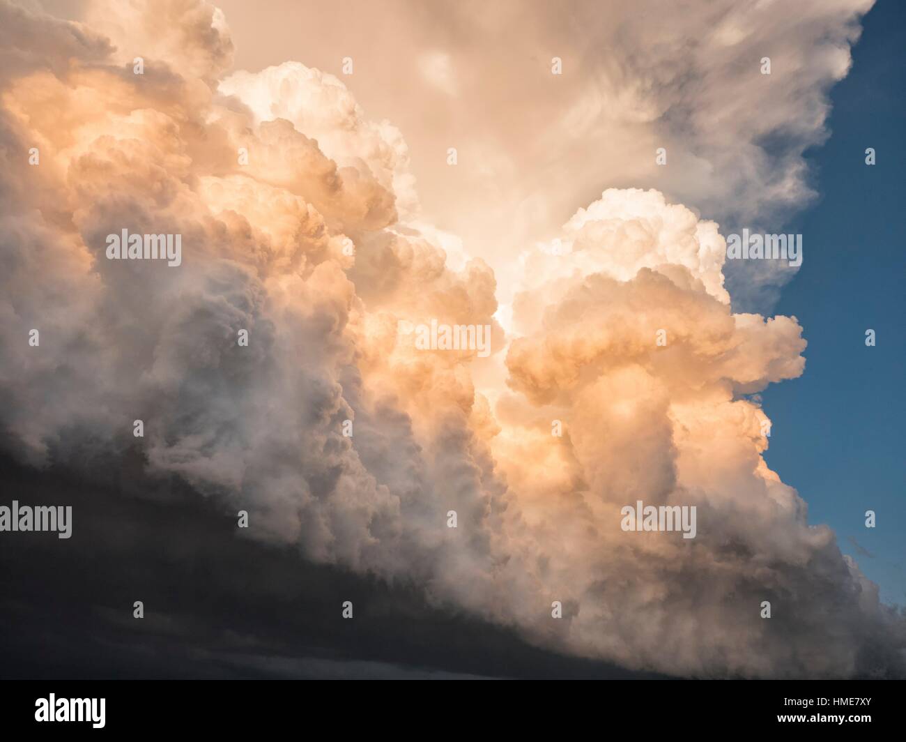 Super Cell Storm Sunset Stock Photo - Alamy