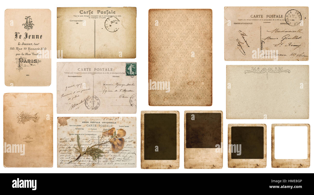 Postcard carte postale, photo frame cardboard, antique french carte de ...