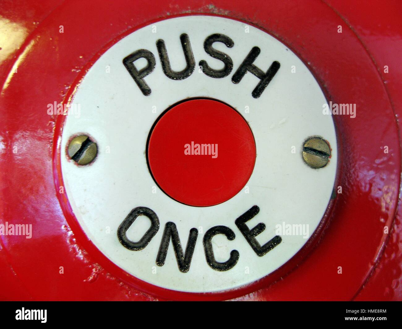 Push once'' button hi-res stock photography and images - Alamy