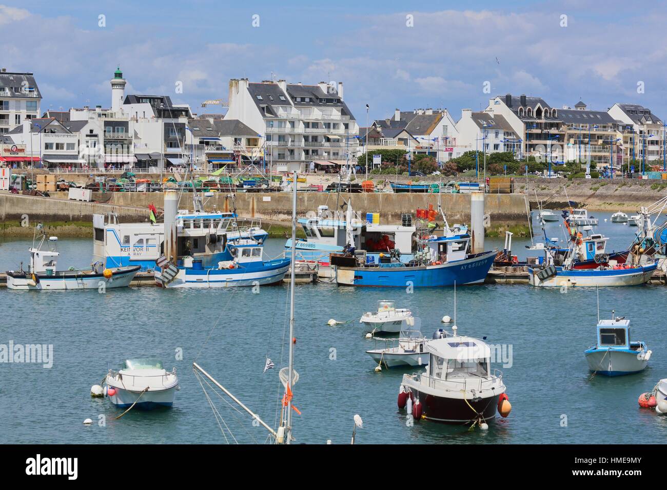 Port Haliguen Quiberon Cote De Stock Photos & Port Haliguen Quiberon ...