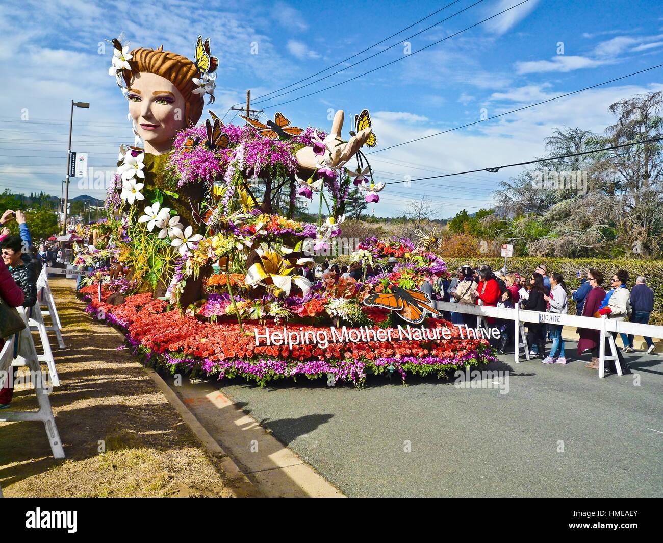 Portion of a 2016 Rose Parade float entitled ´´Helping Mother Nature ...