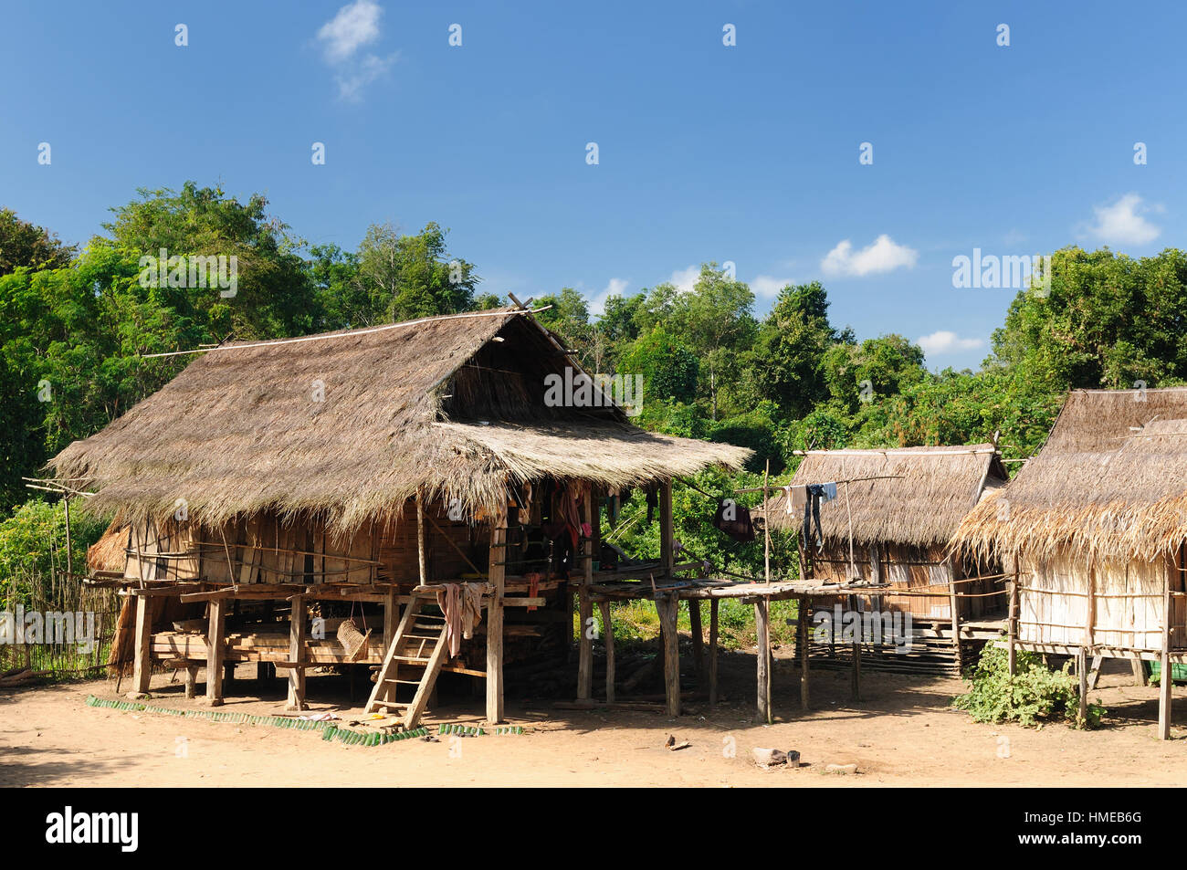 Lao - rural scene on the village near Muang Sing Stock Photo - Alamy