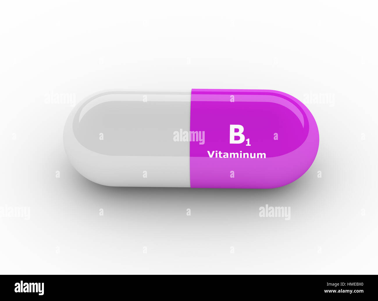 3d rendering of B1 vitamin pill over white Stock Photo - Alamy
