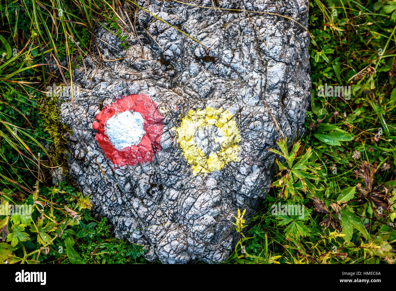 Trekking route marker hi-res stock photography and images - Alamy