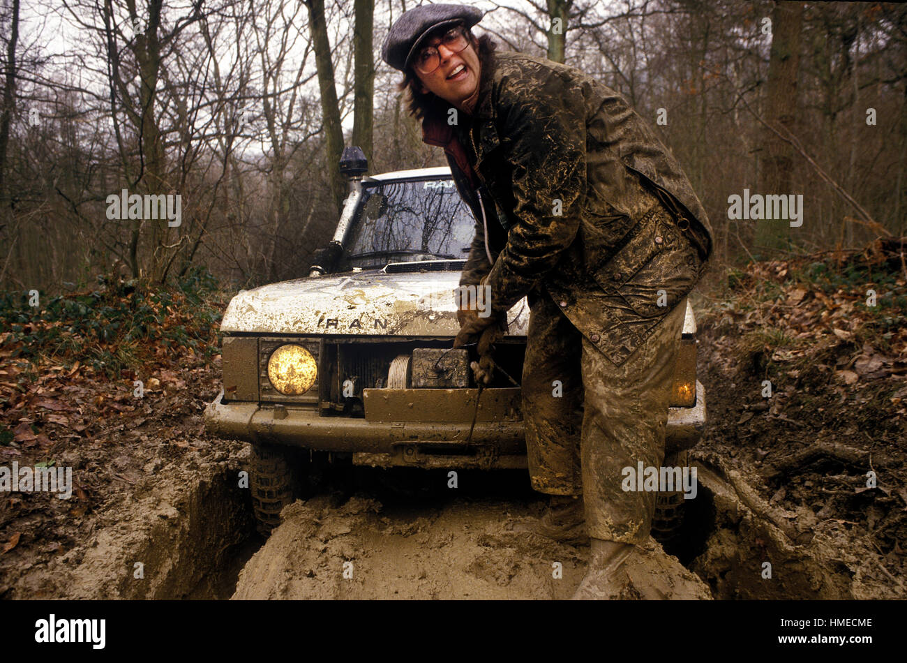1985 Range Rovers driving on the Land Rover test track at Eastnor ...