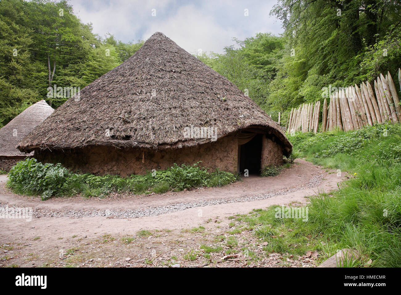 An iron age hut at the Celtic village in St fagans National History ...