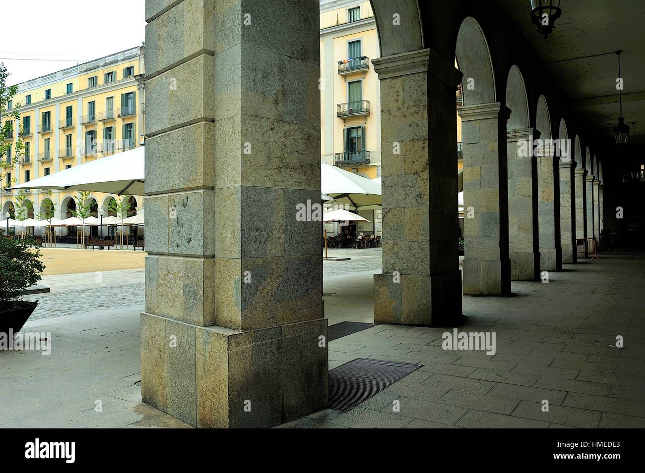 The Independence Square. Girona, Spain Stock Photo - Alamy