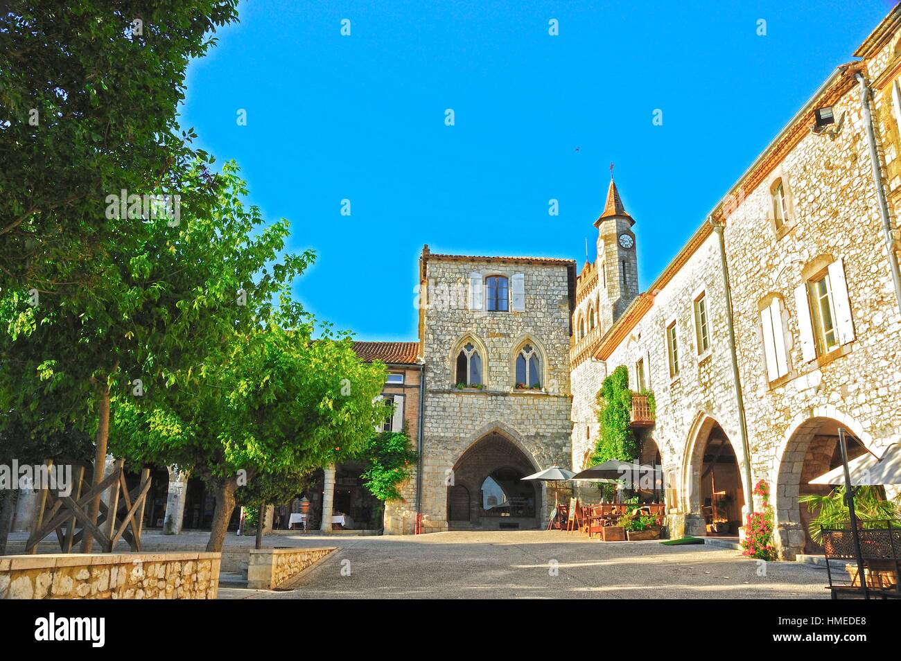 Village Monflanquin Lot Et Garonne High Resolution Stock Photography ...