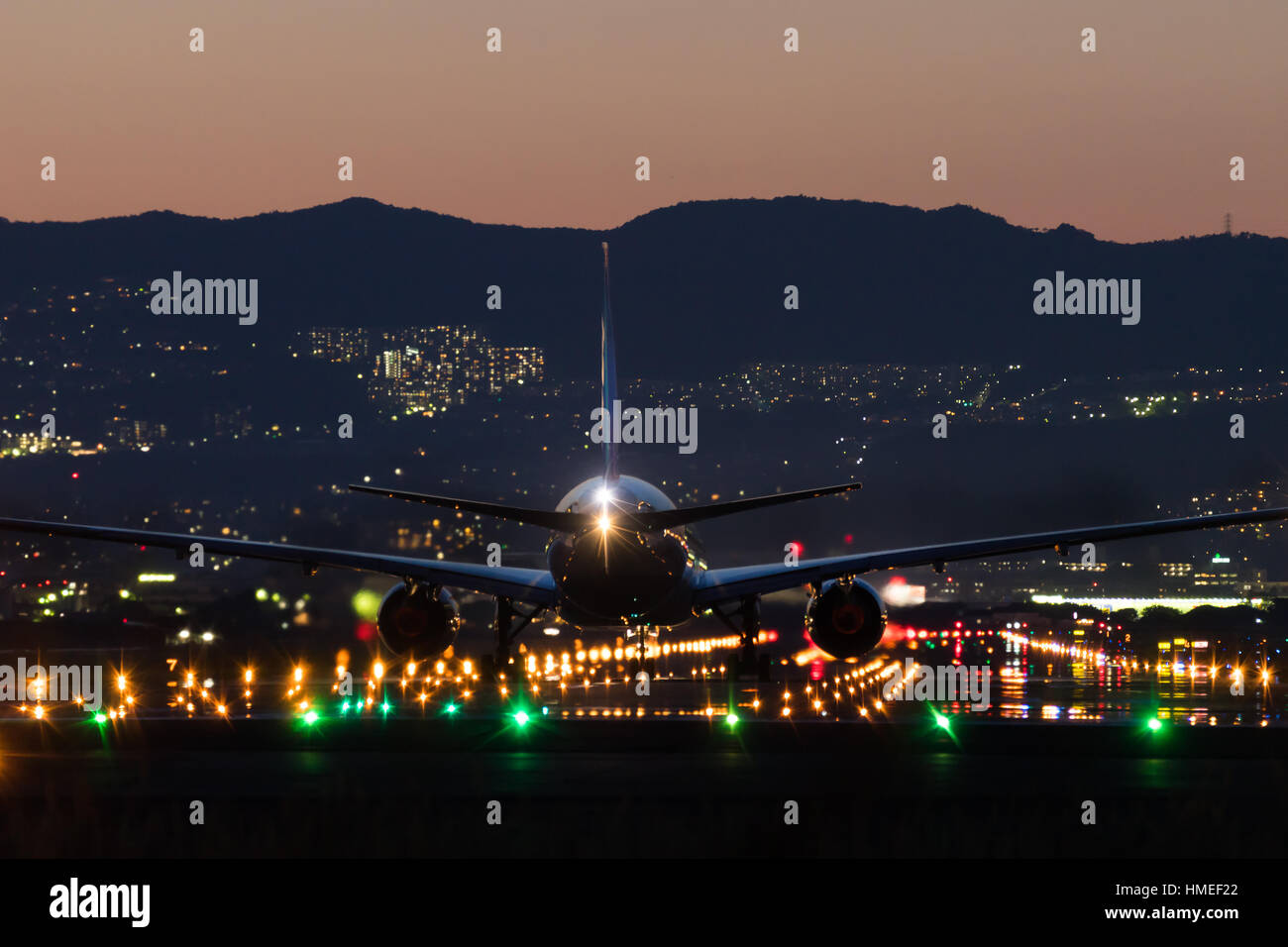 Airplanes Landing At Night