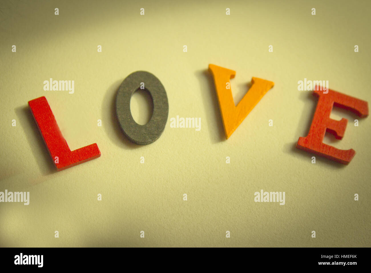 Word love made with wood letters Stock Photo - Alamy