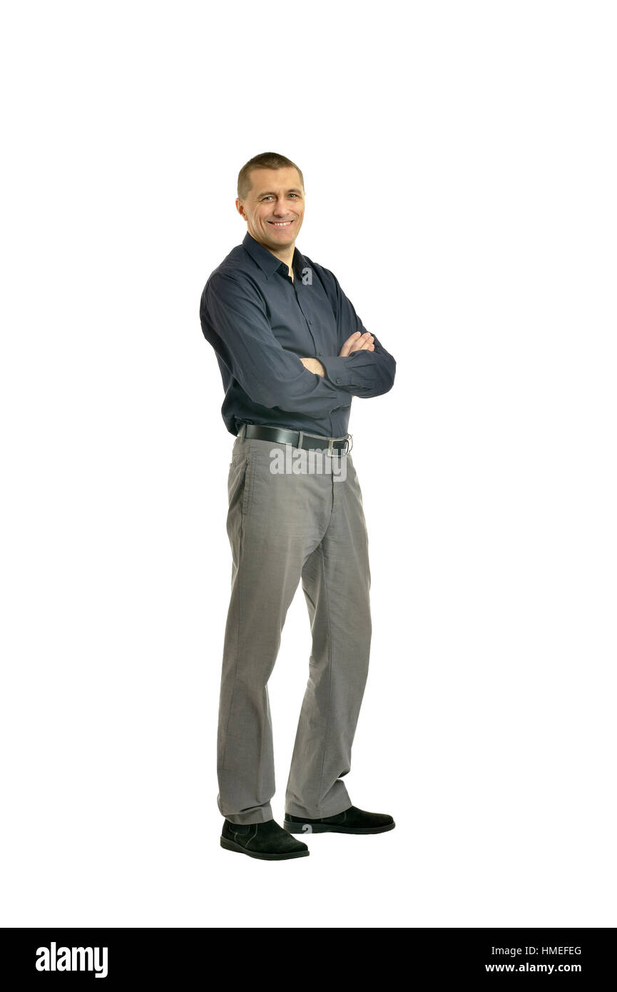 Confident smiling man Stock Photo - Alamy