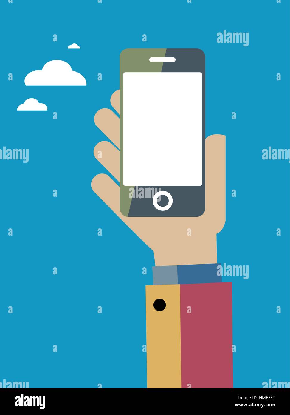 Finger touching tablet in Stock Vector Images - Alamy