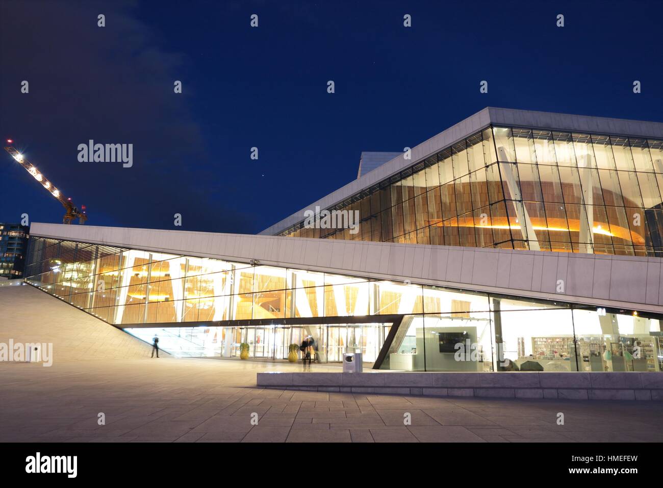 The norwegian opera house in sunset hi-res stock photography and images ...