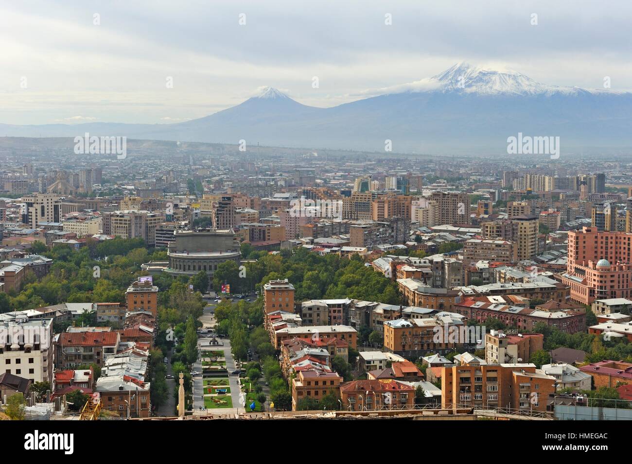 Yerevan cascade and mount ararat hi-res stock photography and images ...
