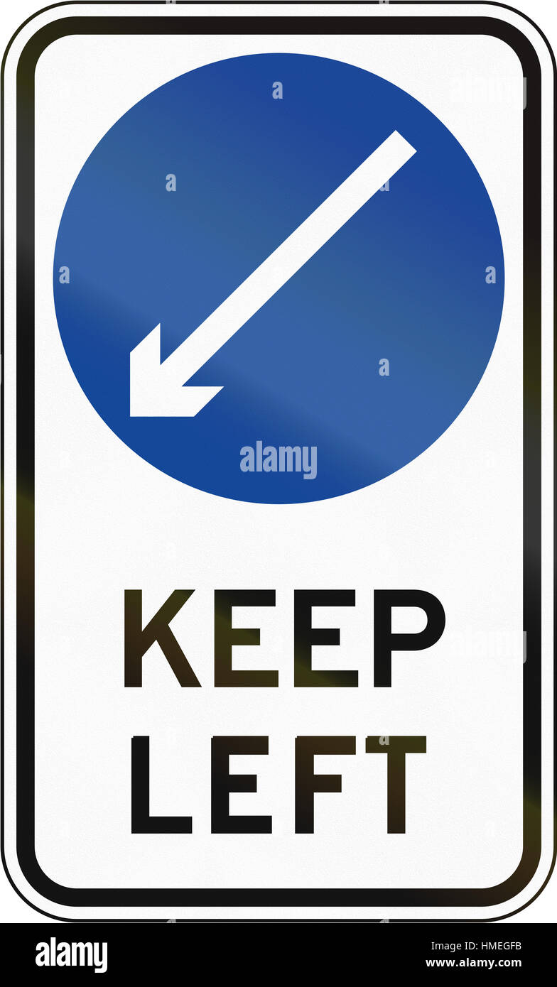 Road sign in the Philippines - Keep Left Stock Photo - Alamy