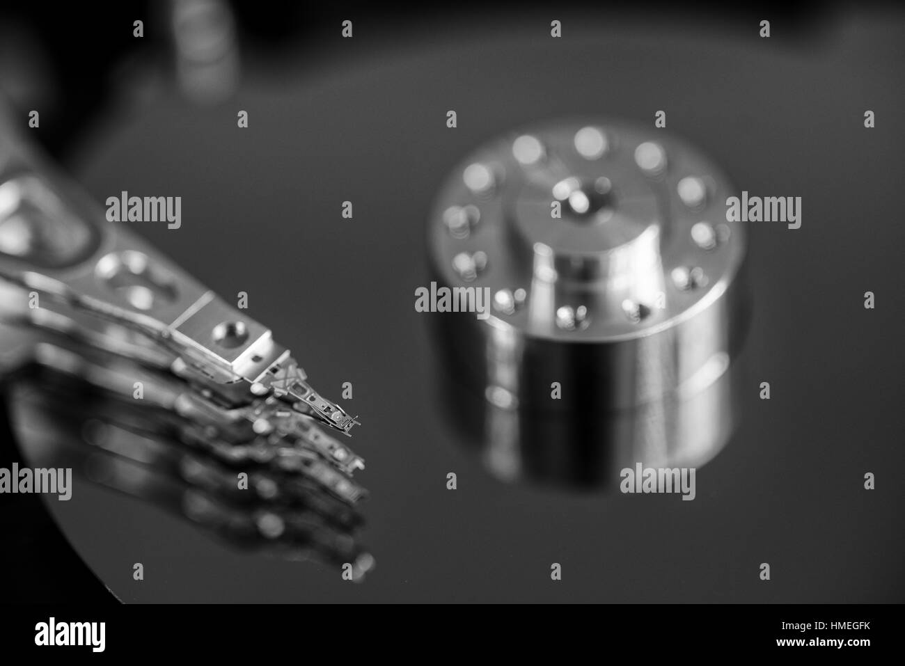 Hard Drive Heads and Platter Stock Photo - Alamy