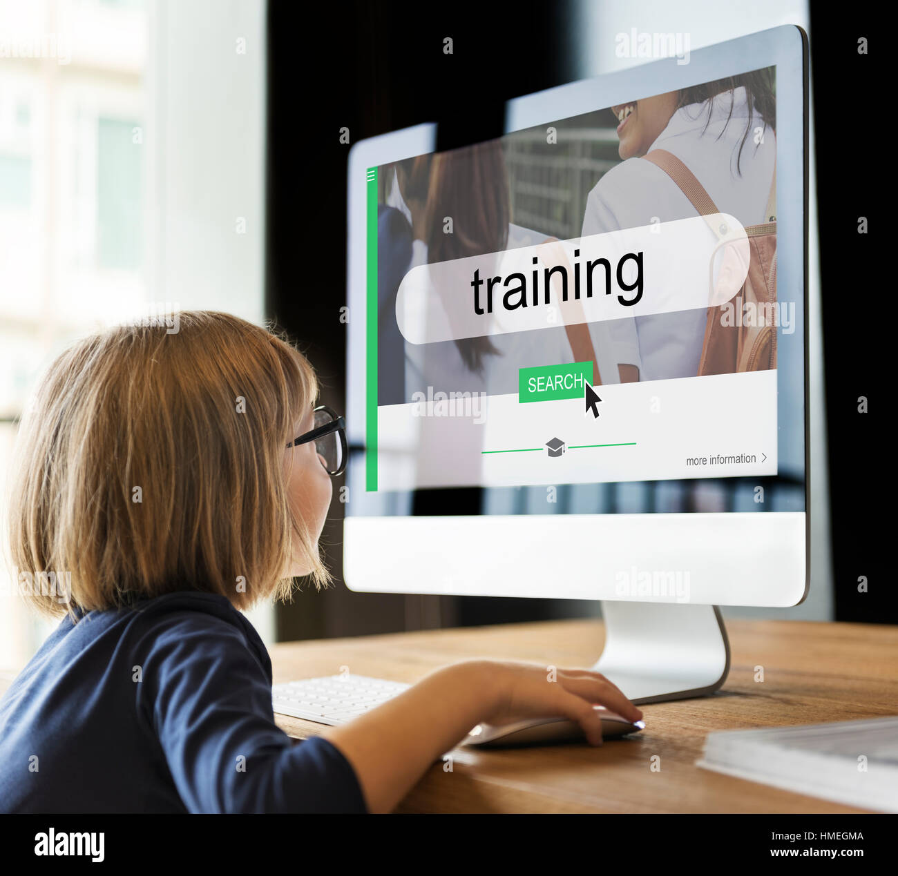 Distance learning online search interface Stock Photo - Alamy