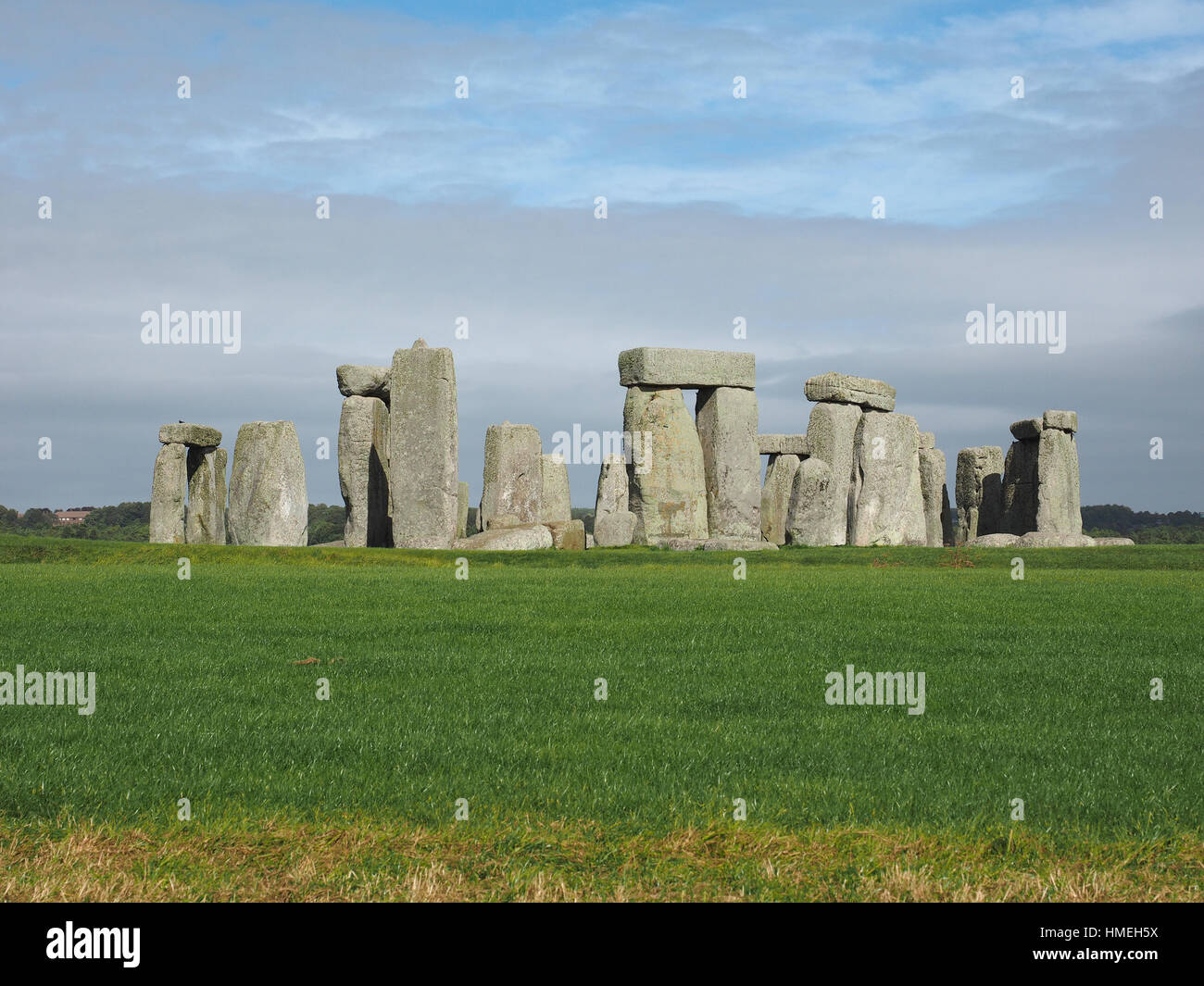 Ruins of Stonehenge prehistoric megalithic stone monument in Wiltshire ...