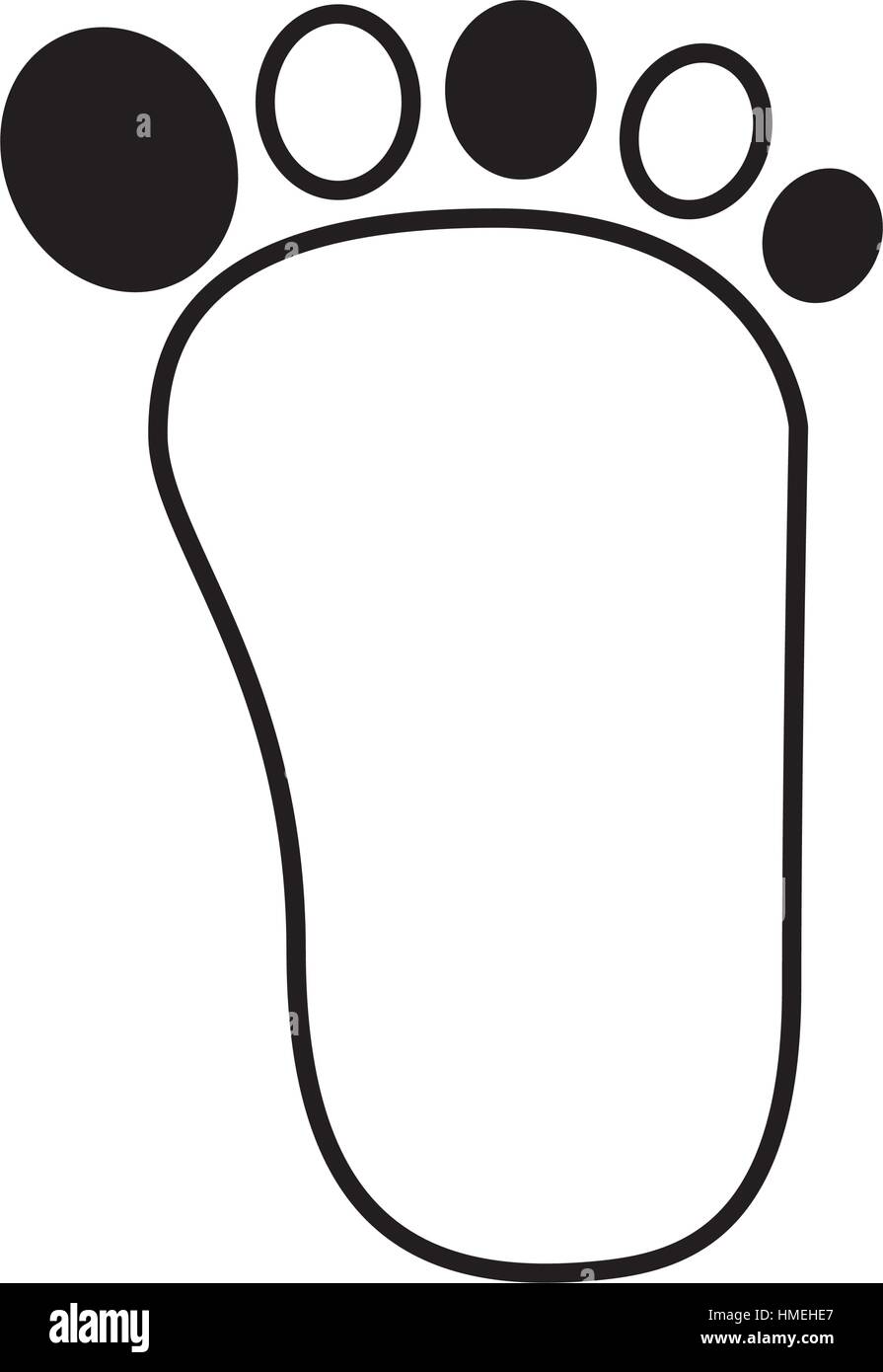 Image of human footprints Stock Vector Images - Alamy