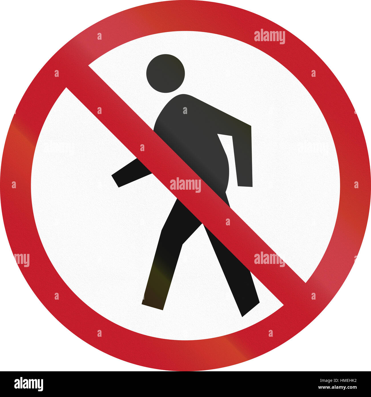 Road sign in the Philippines - No pedestrians sign Stock Photo - Alamy