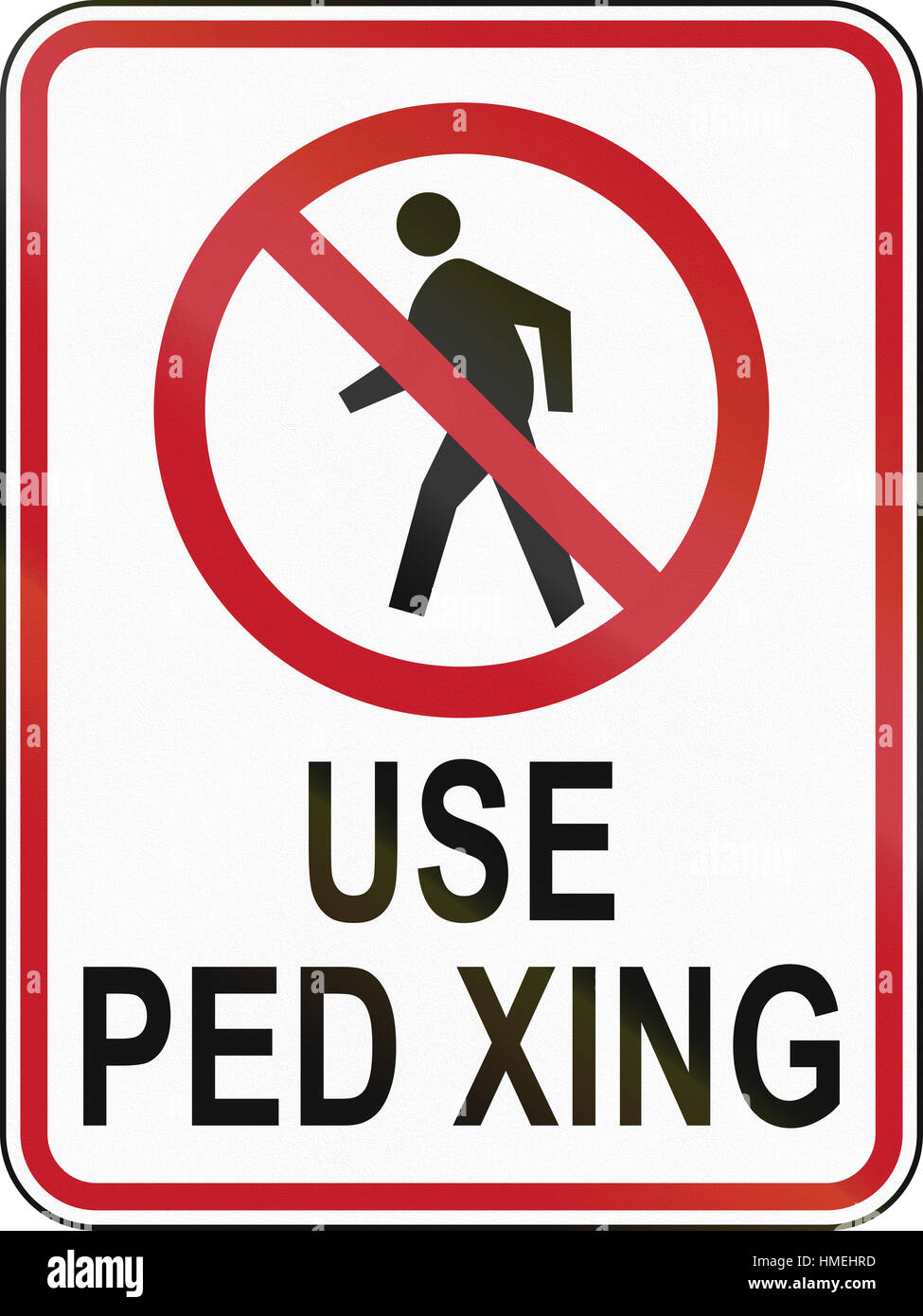 Road sign in the Philippines - Pedestrian Crossing Prohibition (Use ...