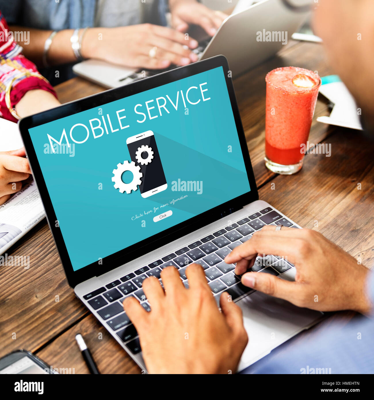 Laptop settings help service hi-res stock photography and images - Alamy