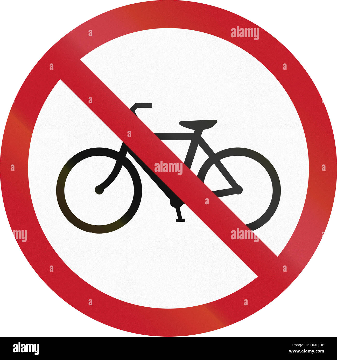 Road sign in the Philippines - No Entry for Bicycles Stock Photo - Alamy