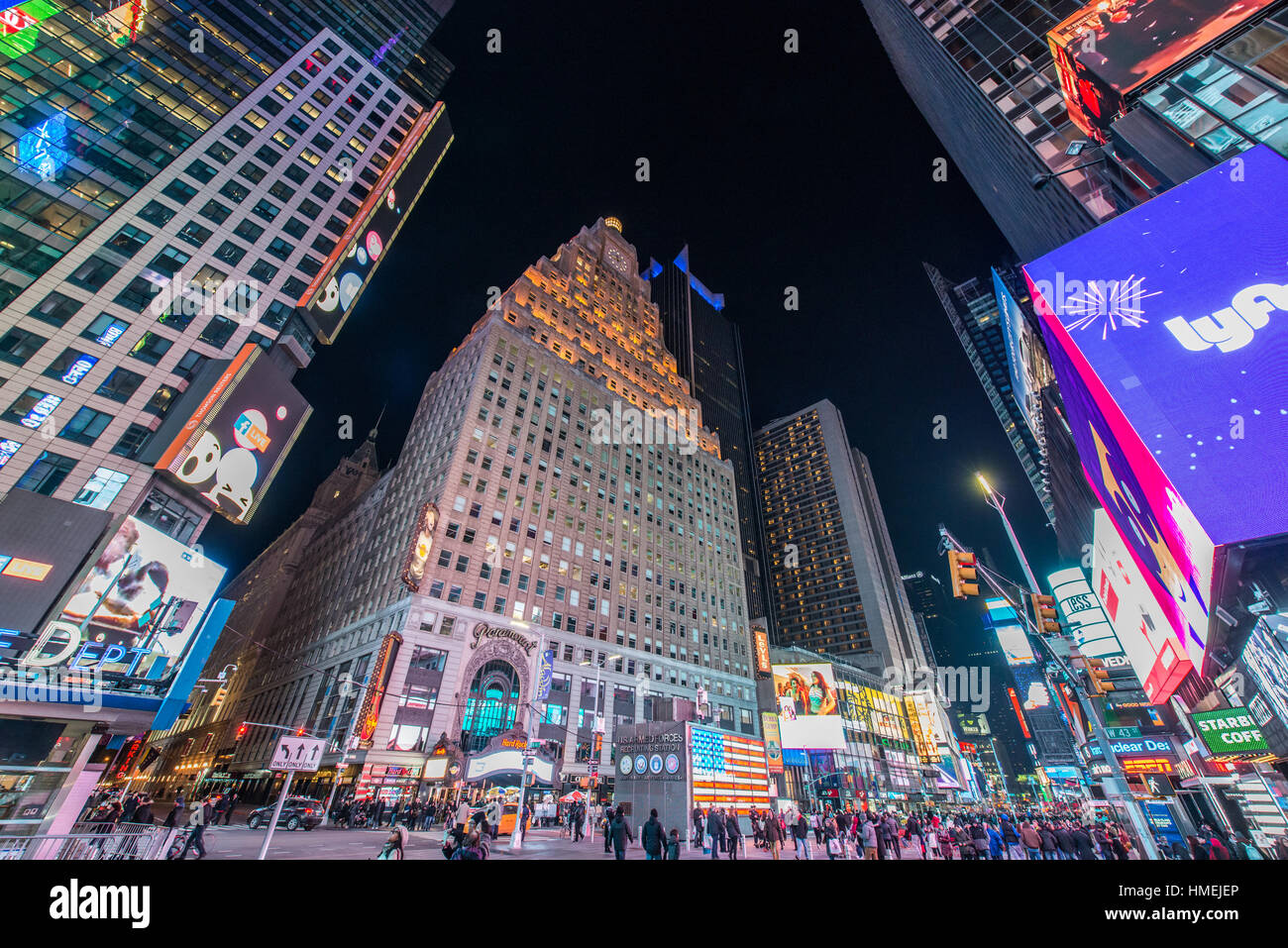 Night shots of Times Square and Broadway Stock Photo - Alamy