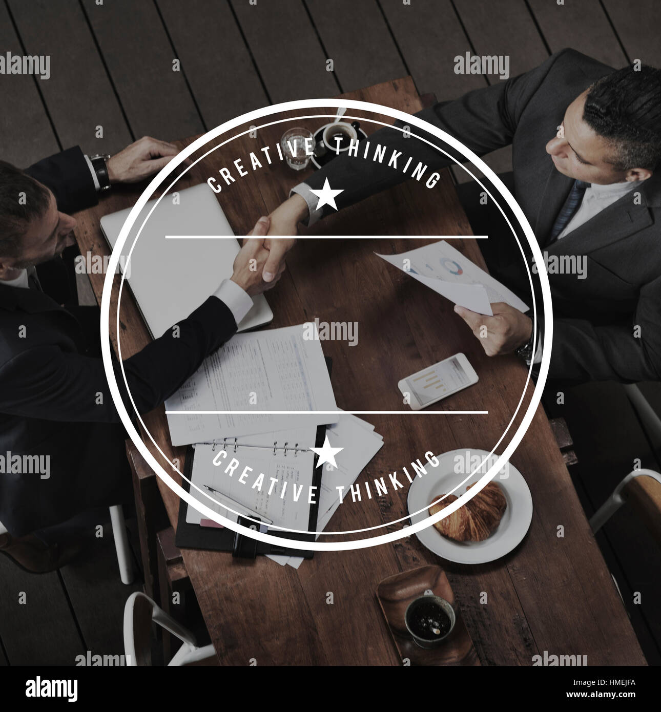 Creative Thinking Badge Banner Copy Space Concept Stock Photo - Alamy